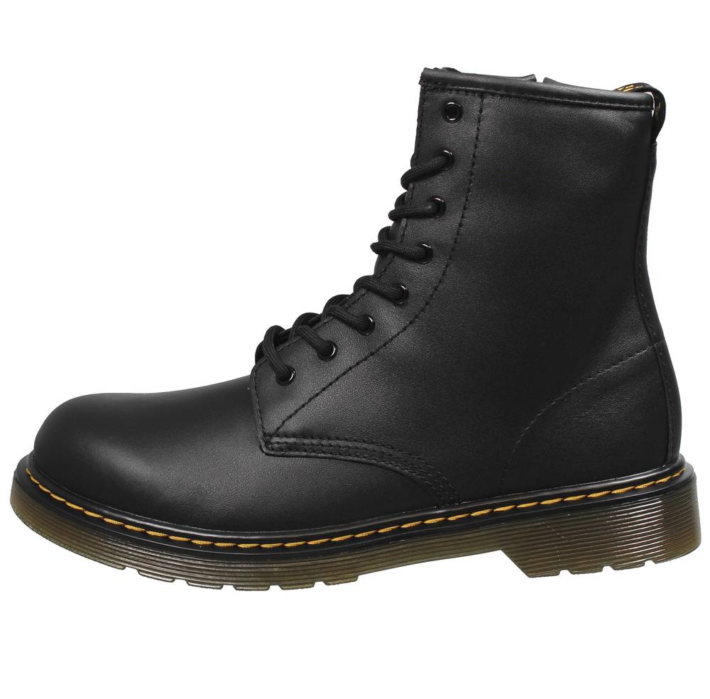 DR. MARTENS 1460 J Delaney Black Softy nero Scarpe Ragazza Stivaletti ...