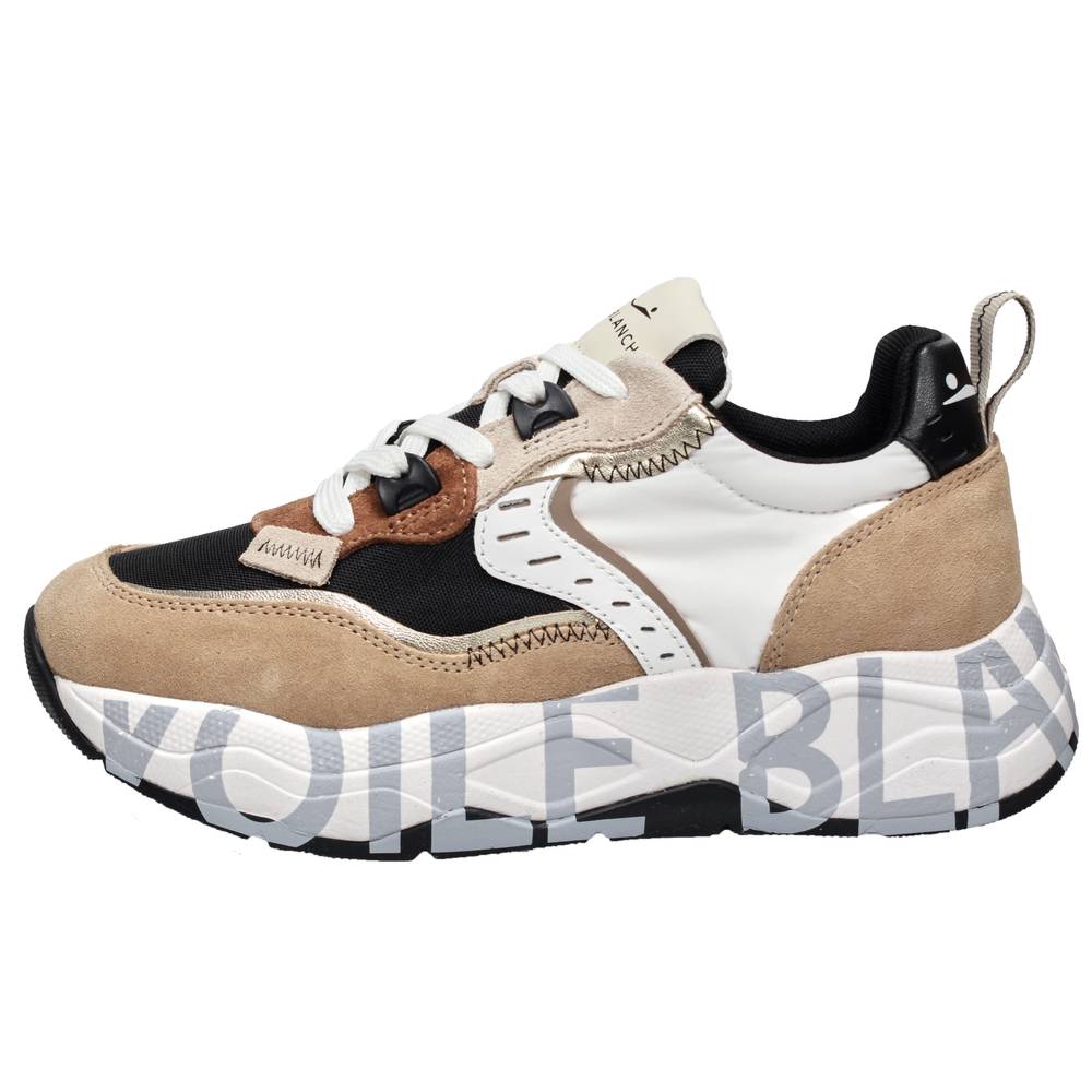 VOILE BLANCHE Club 105 - Sneakers platform in Suede sabbia Sneakers ...