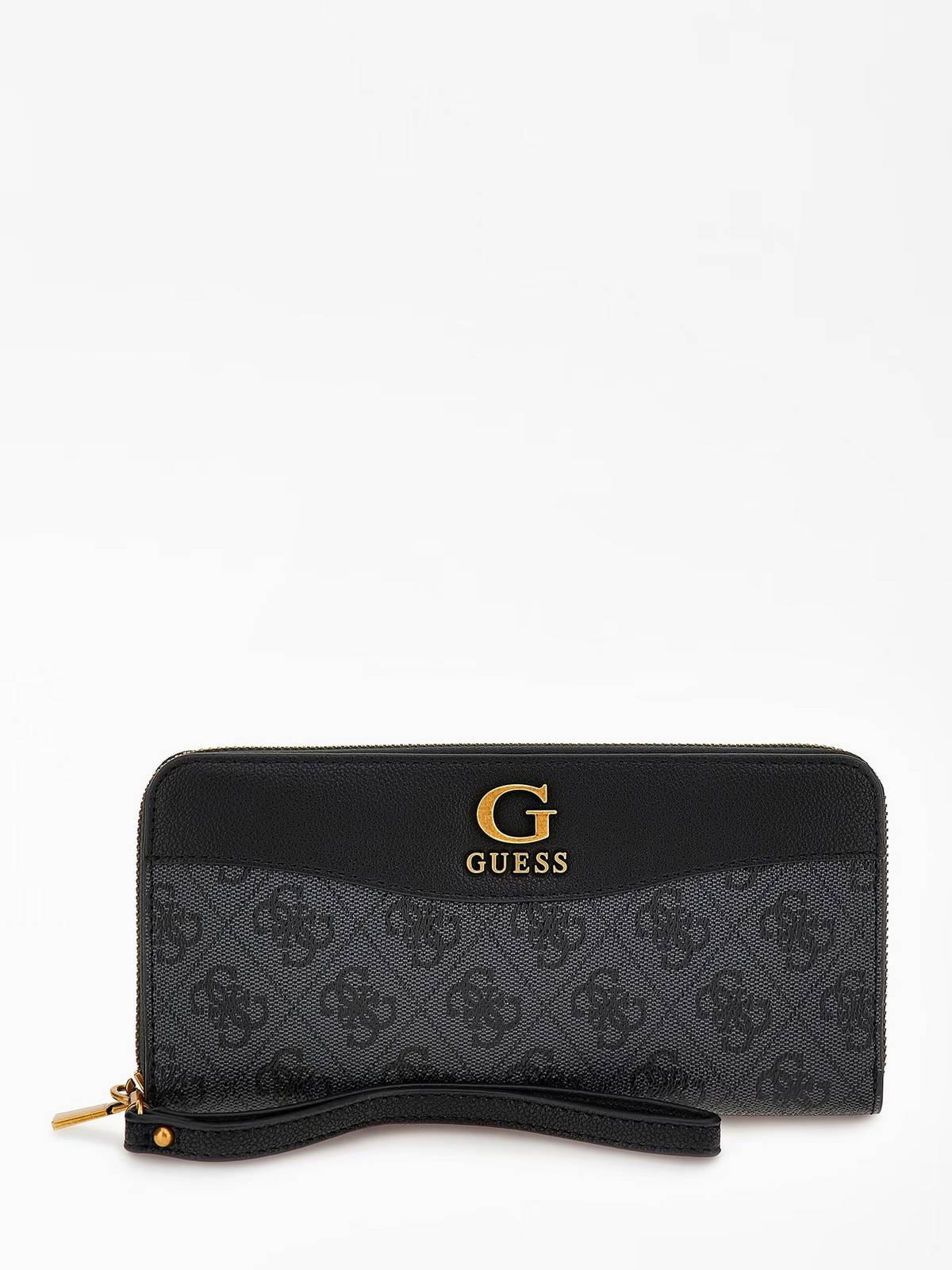 Guess Nell Logo Lrg Ziparound - Maxi Portafoglio Nero - Taglia Unica Donna