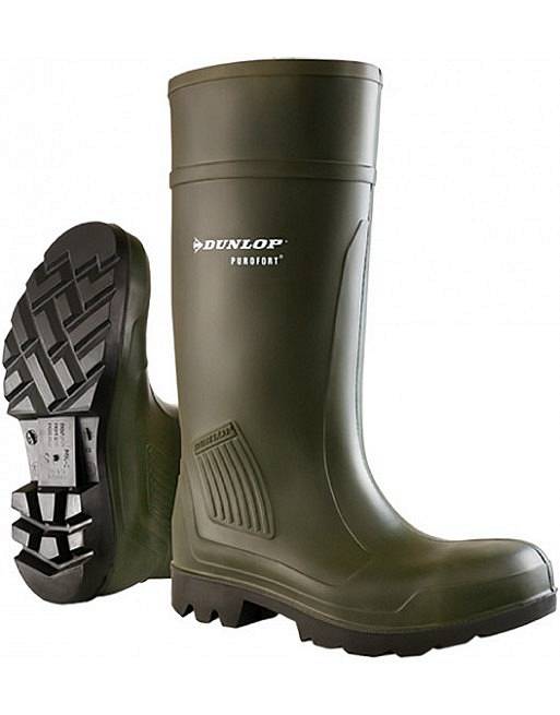 Dunlop Purofort Professional - Stivale Di Gomma Al Ginocchio Verde - Taglia 43