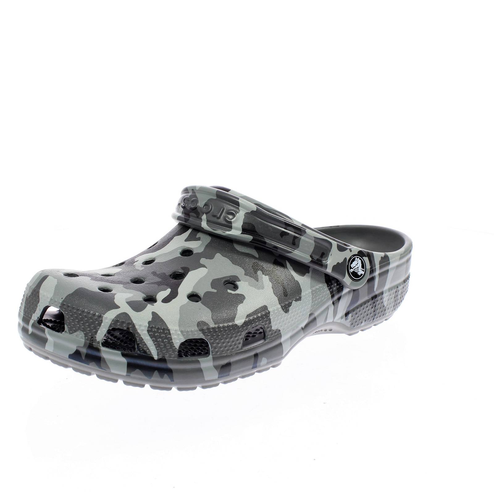 Crocs Classic Printed Camo Clog Grigio - Uomo Scarpe Ciabatte Zoccoli