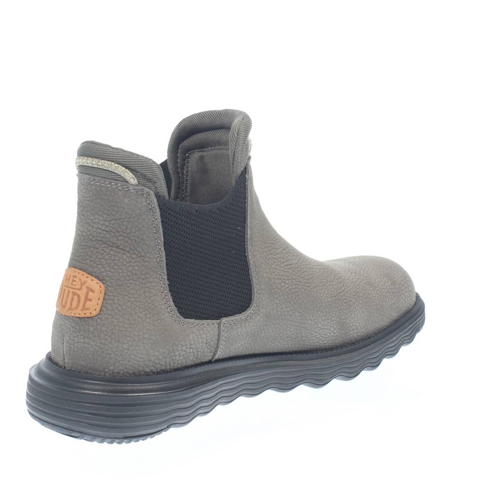 HEY DUDE Branson Craft - Chelsea Boots in Pelle grigio Stivaletti ...