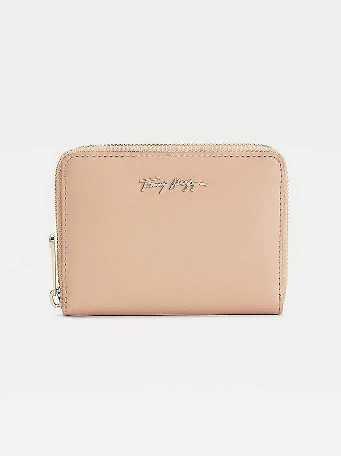 Tommy Hilfiger Iconic Tommy Medium Zip Around - Portafoglio Sabbia - Taglia Unic
