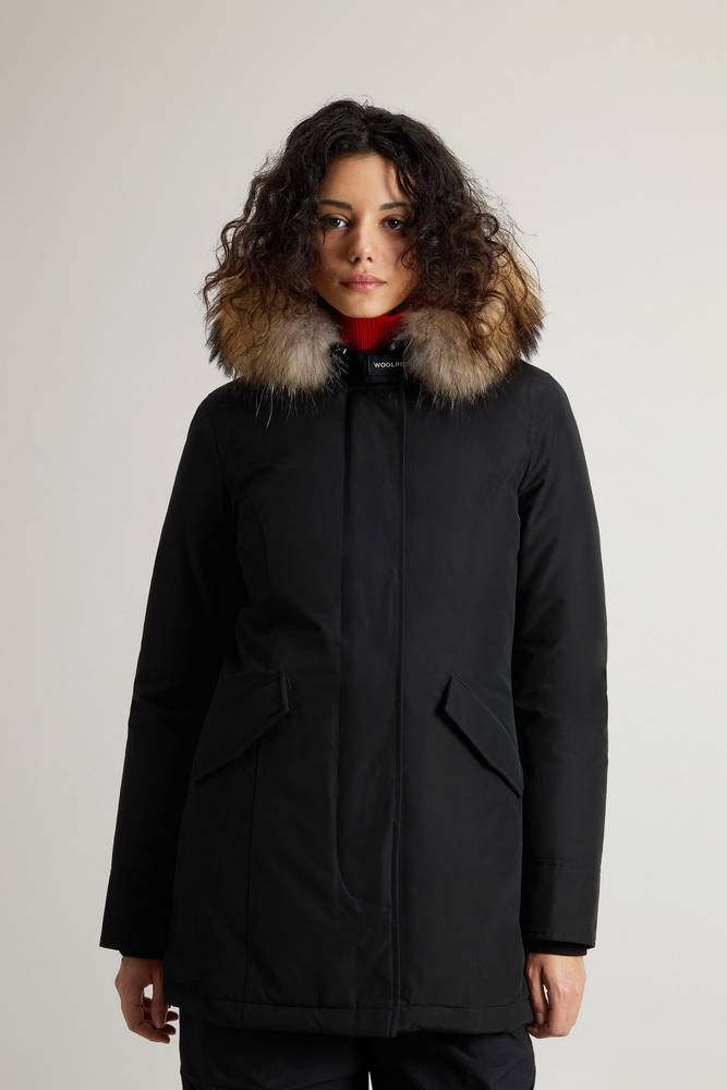 WOOLRICH Arctic Raccoon Parka con Pelliccia Removibile nero Giubbotti e ...