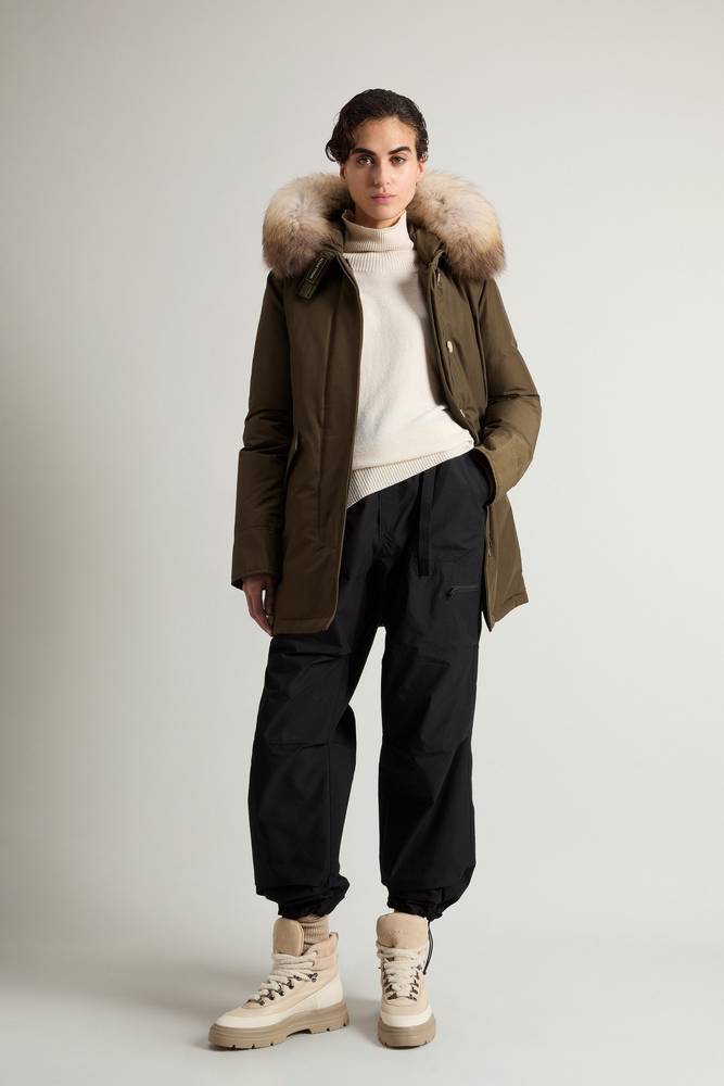 WOOLRICH Arctic Raccoon Parka con Pelliccia Removibile verde Giubbotti ...
