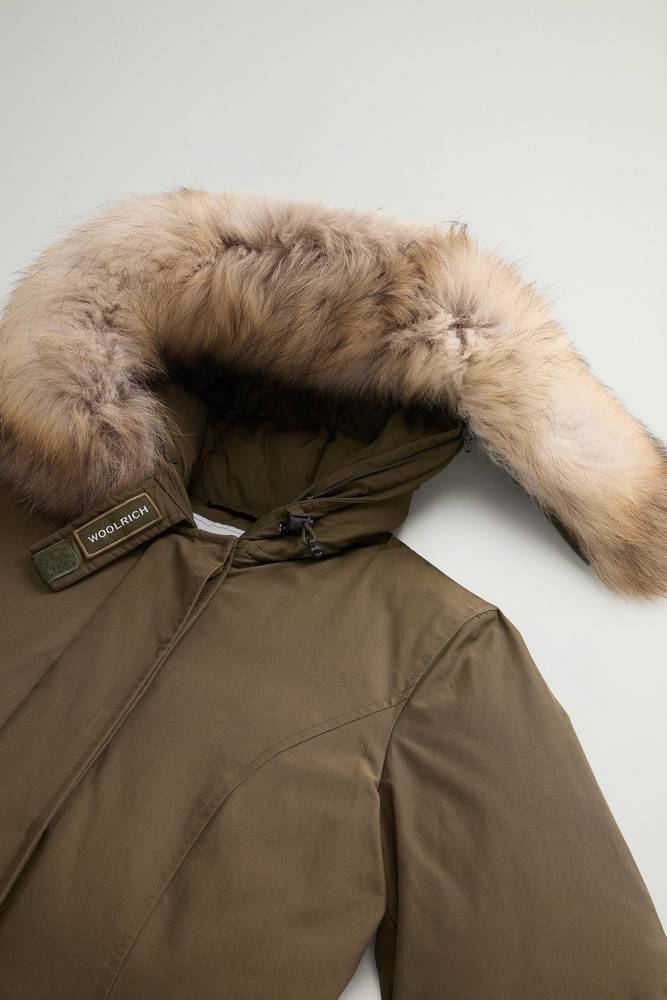 WOOLRICH Arctic Raccoon Parka con Pelliccia Removibile verde Giubbotti ...